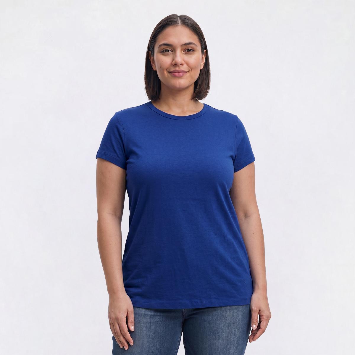 Click here for Plus Size Architect(R) Short Sleeve Ribbed Crew Ne... prices